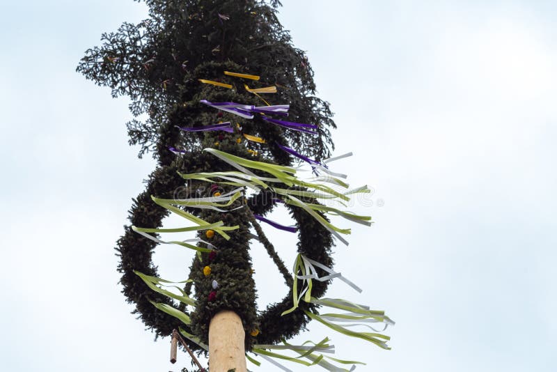 Maypole Dancing on a Sunny Holiday Stock Image - Image of forest ...