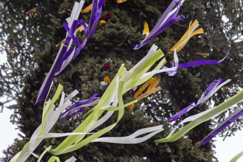 Maypole Dancing on a Sunny Holiday Stock Image - Image of decoration ...