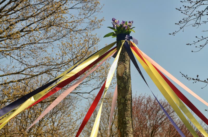 Maypole stock photo. Image of maypole, flower, ribbon - 30119210