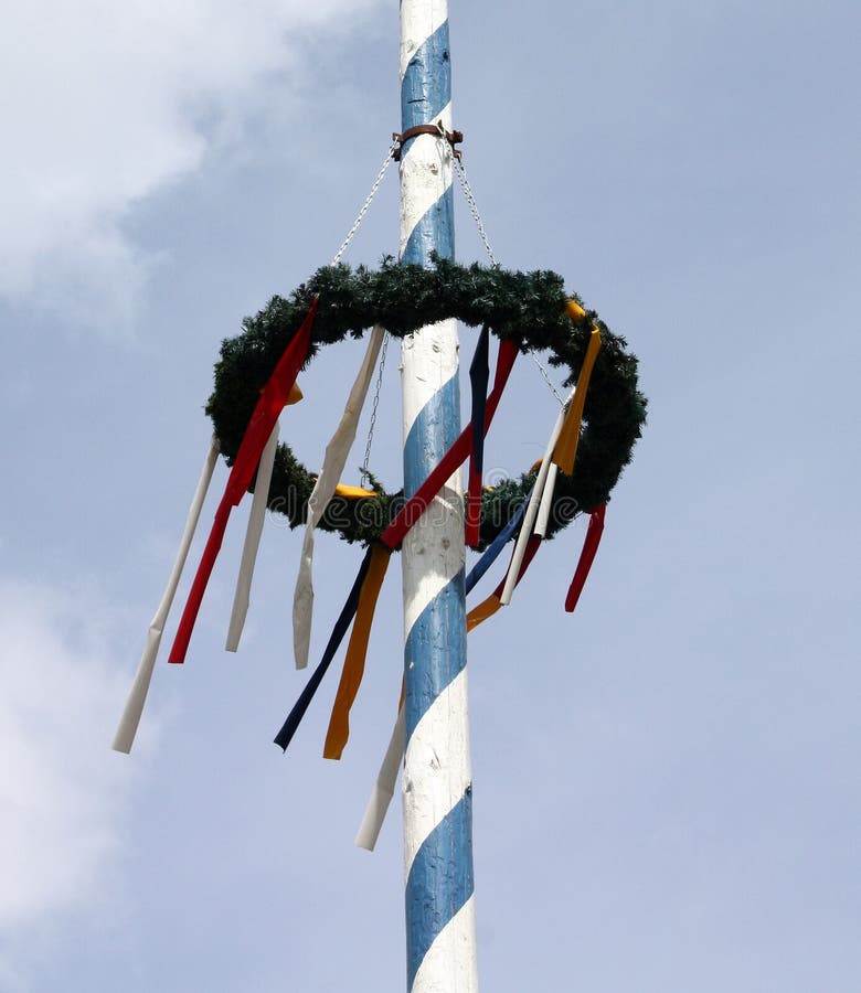 Maypole stock photo. Image of germany, celebrate, flags - 54792572