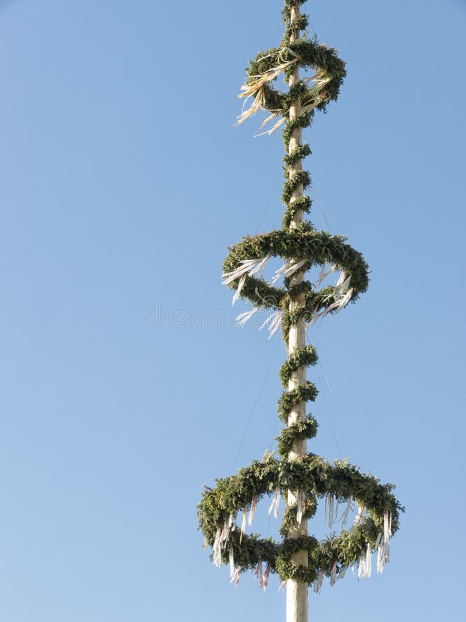 Maypole stock photo. Image of festival, germany, blue - 35128854