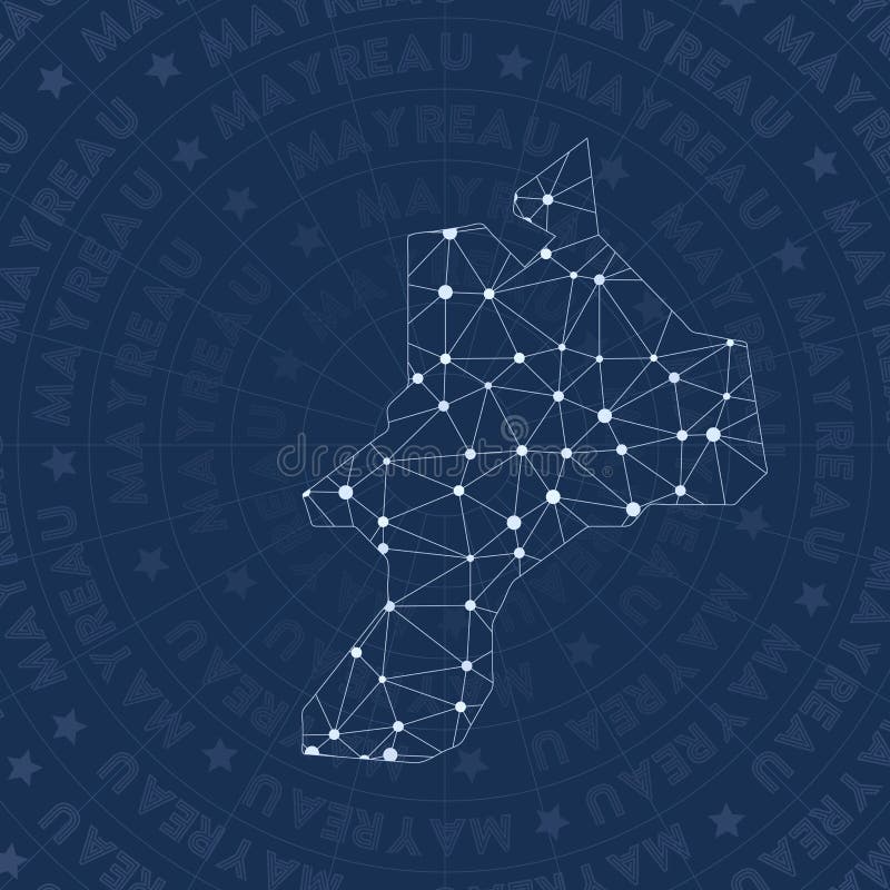 Mayreau Network, Constellation Style Island Map. Stock Vector ...