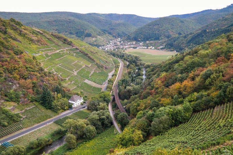 Mayschoss Village in Ahr Valley, Germany Stock Image - Image of ...