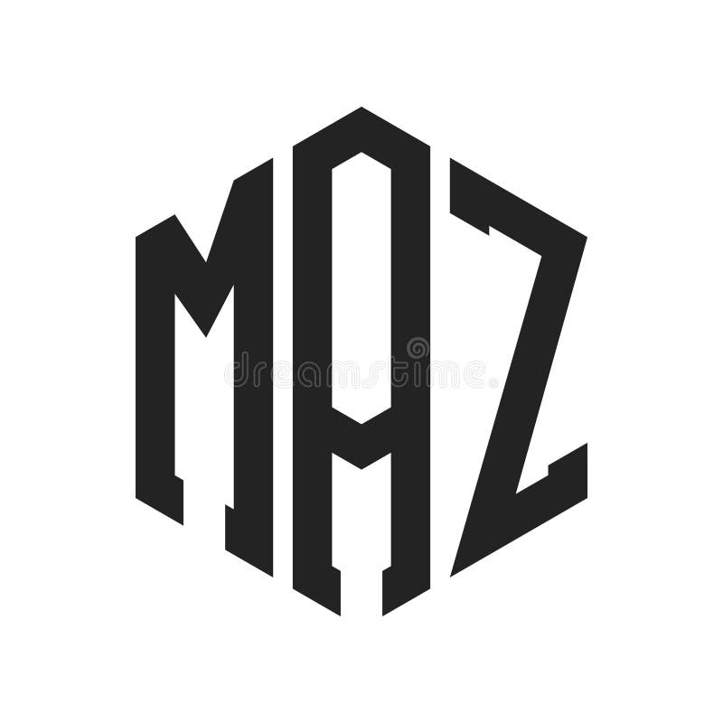 MAZ Logo Design. Initial Letter MAZ Monogram Logo Using Hexagon Shape ...