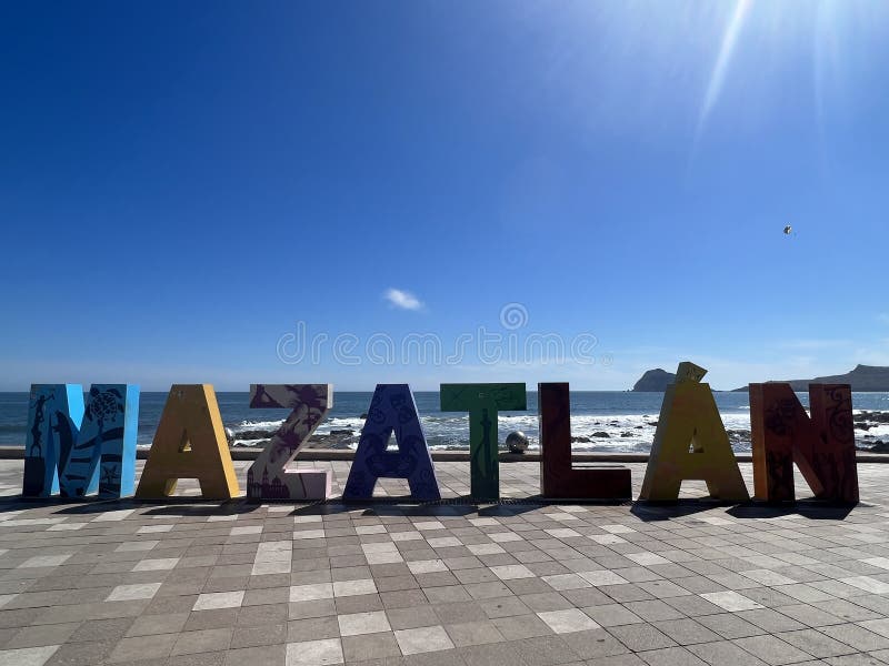 Mazatlan Sign in Mazatlan, Mexico Stock Image - Image of artillery ...