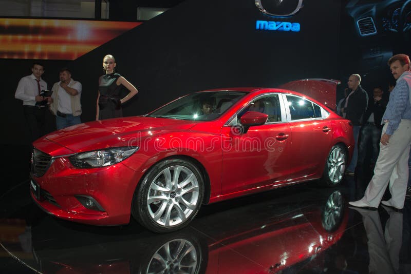 Mazda 6 - world premiere editorial stock photo. Image of model - 26395193