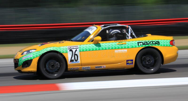 Mazda Miata MX5 racing editorial photography. Image of champion - 50153527