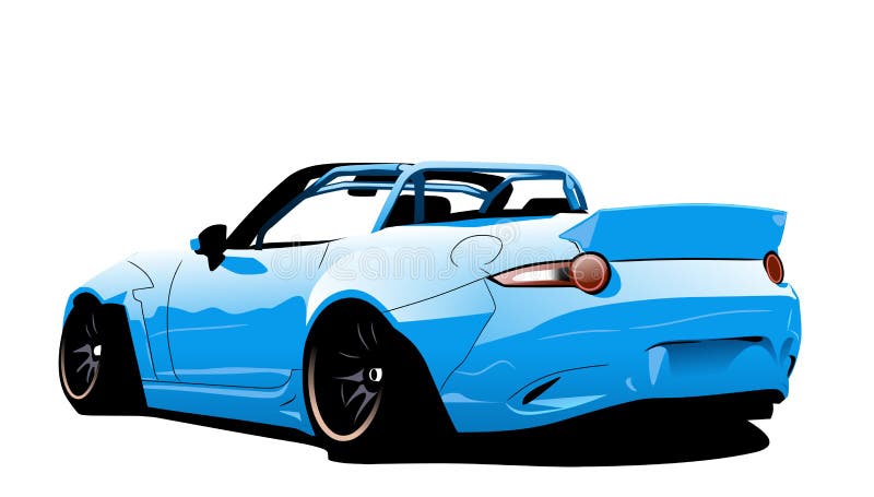 Mazda Miata MX-5 Vector Car Stock Illustration - Illustration of miata ...