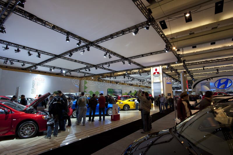 Mazda and Mitsubishi Exhibits at 2010 Autoshow Editorial Photography ...