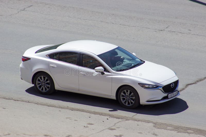 Mazda 6 rides on the road editorial stock image. Image of avant - 185762929