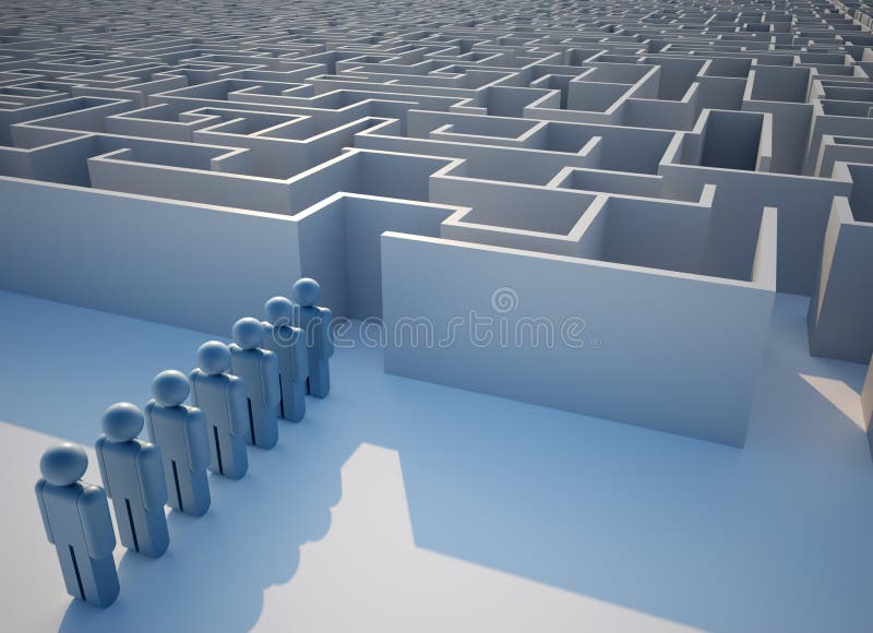 3d infinity maze stock illustration. Illustration of labyrinth - 13723891