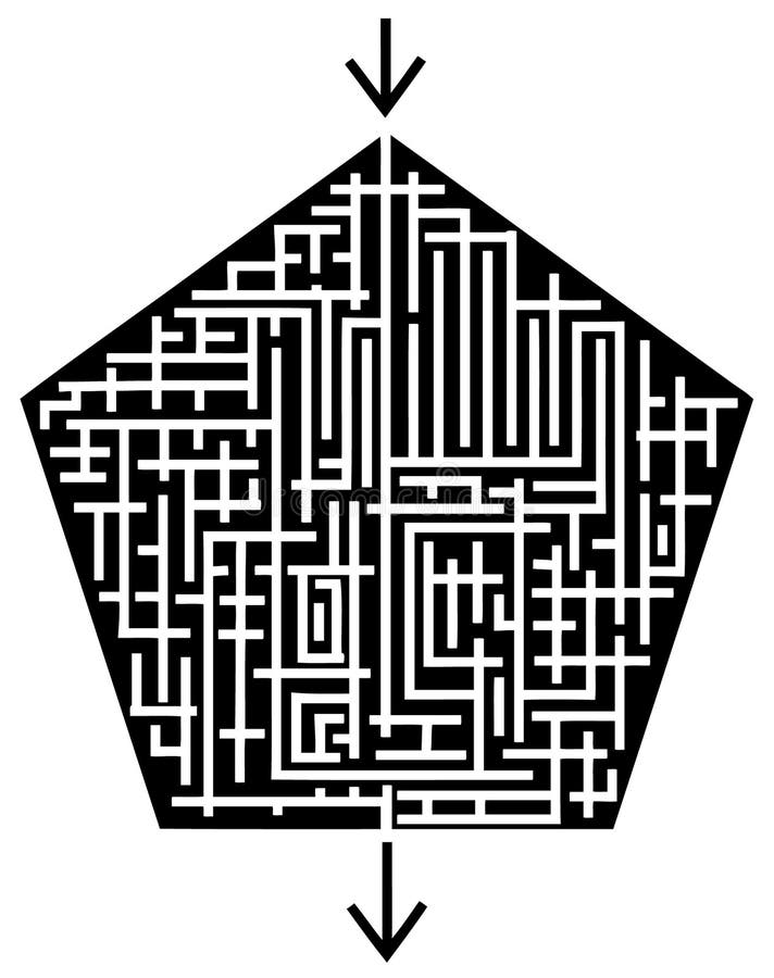 Letter M Maze Game for Kids Stock Vector - Illustration of labyrinth ...