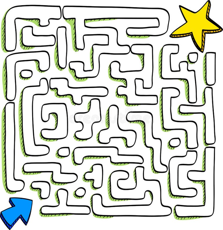 Difficult Maze Drawing Stock Illustrations – 489 Difficult Maze Drawing ...