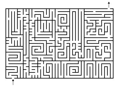 Maze stock vector. Illustration of destination, empty - 24740450
