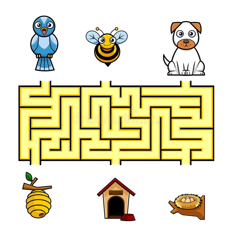 Easy Dog Maze Stock Illustrations – 74 Easy Dog Maze Stock ...