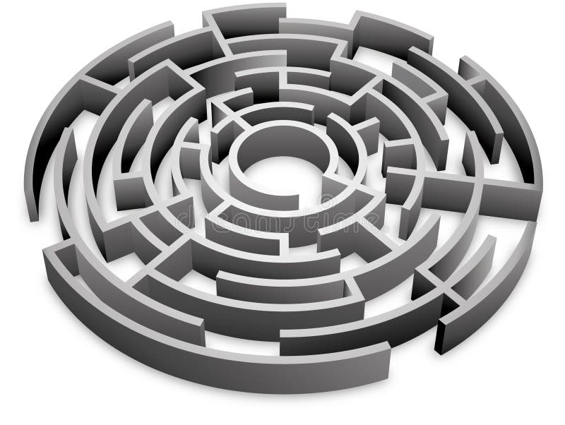 Maze 3D stock illustration. Image of lost, labyrinth - 15005637