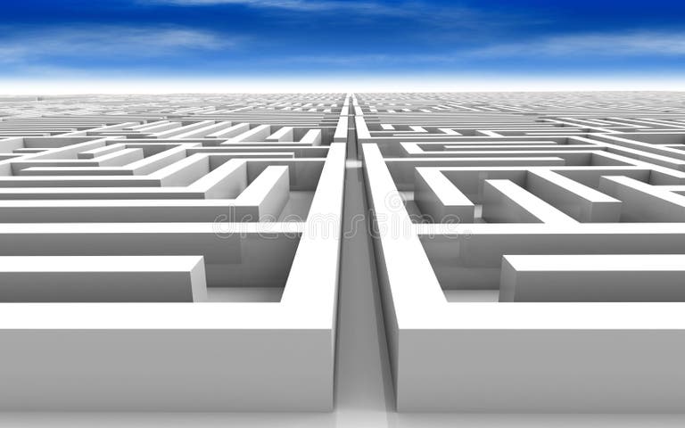 Maze Labyrinth Corridors Stock Illustrations – 217 Maze Labyrinth ...