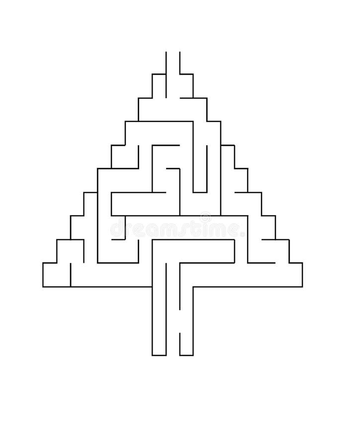 Pine tree maze stock illustration. Illustration of christmas - 292573981