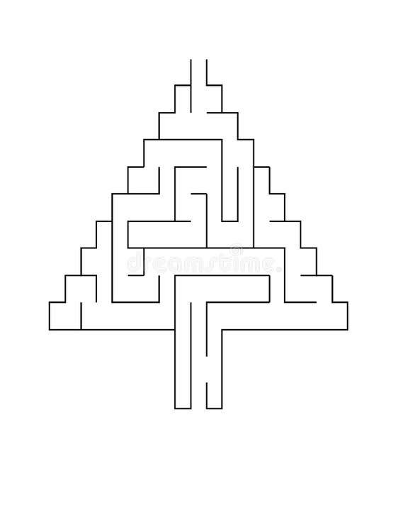 Pine tree maze stock illustration. Illustration of christmas - 292573981