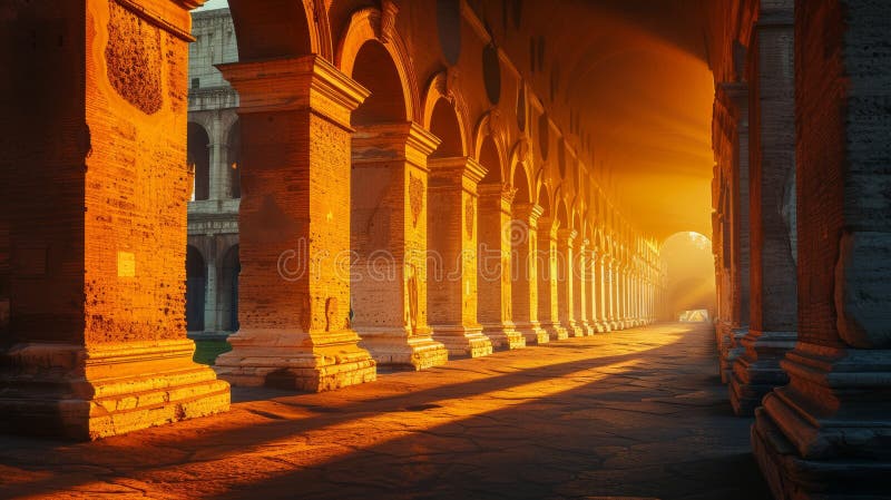 A Maze of Arches and Columns, Reminiscent of Ancient Roman Architecture ...