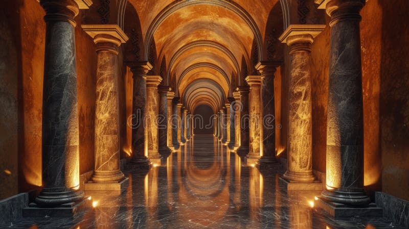 A Maze of Arches and Columns, Reminiscent of Ancient Roman Architecture ...