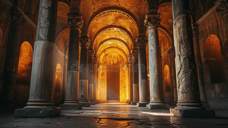 A Maze of Arches and Columns, Reminiscent of Ancient Roman Architecture ...