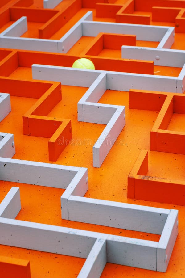 Maze for a Ball on a Flat Board Stock Illustration - Illustration of ...