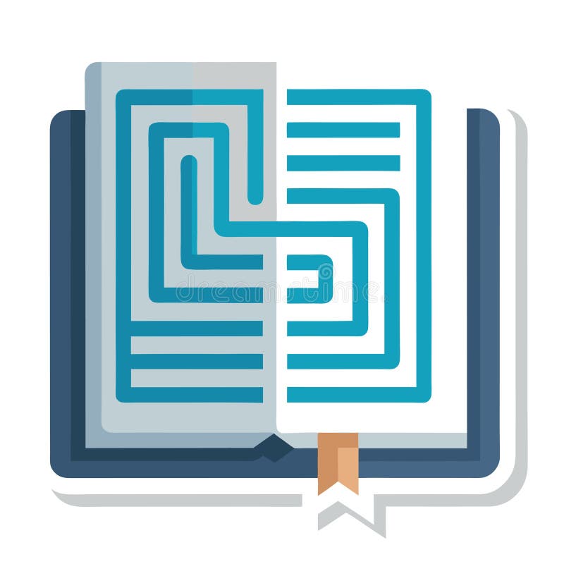 Maze Book Icon: Knowledge, Challenges, Puzzle Solving, Education ...