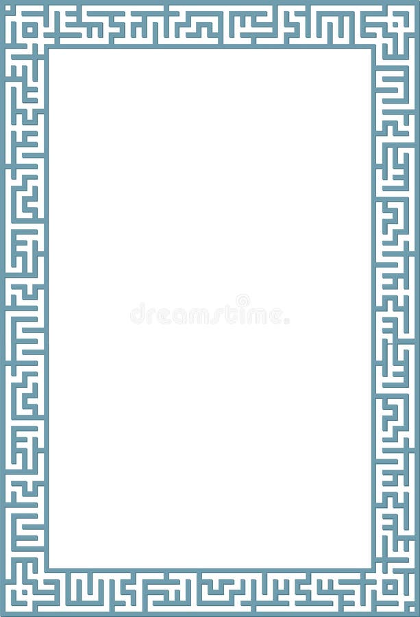 Border like a maze stock illustration. Illustration of solution - 10391456