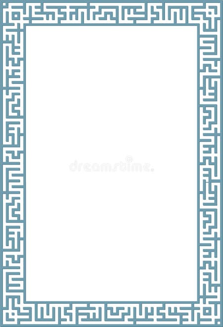 Maze border stock vector. Illustration of white, discovery - 10391458