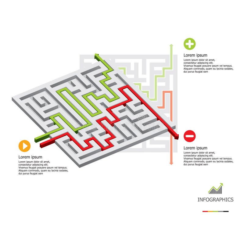 Maze Business Infographic ilustración del vector. Ilustración de ...