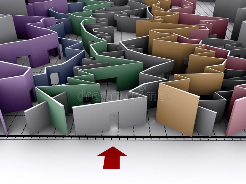 Maze of charts stock illustration. Illustration of goal - 25192707
