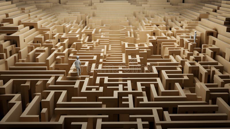Maze, Choice and Decision, Metaphor Stock Illustration - Illustration ...