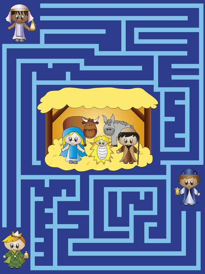 Nativity scene stock image. Image of smily, kids, cera - 36454873