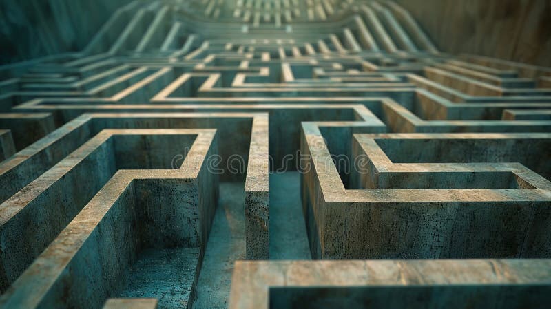 A Maze with a Clear Path Leading Out Symbolizing the Solving of ...