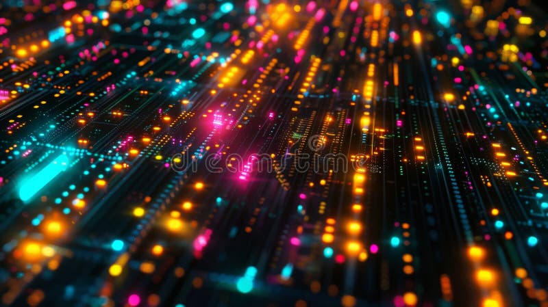 A Maze of Colorful Lights Blinking and Flashing on the Surface of ... A Maze of Colorful Lights Blinking and Flashing on the Surface of ...