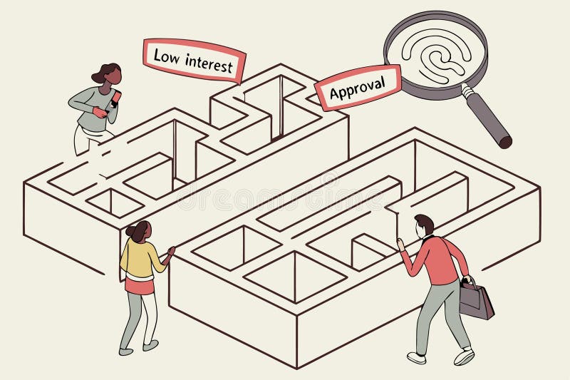 A Maze Created from Giant Stacks of Paper Representing Business ...