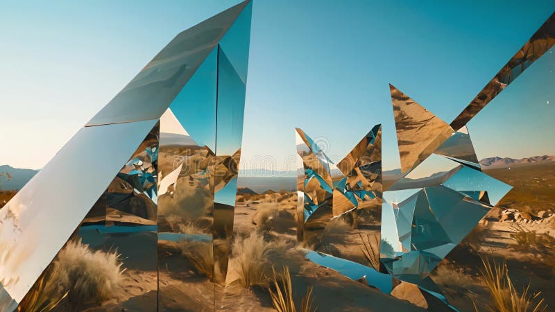 A Maze of Distorted Mirrors Stretch Endlessly Across the Desert Each ...