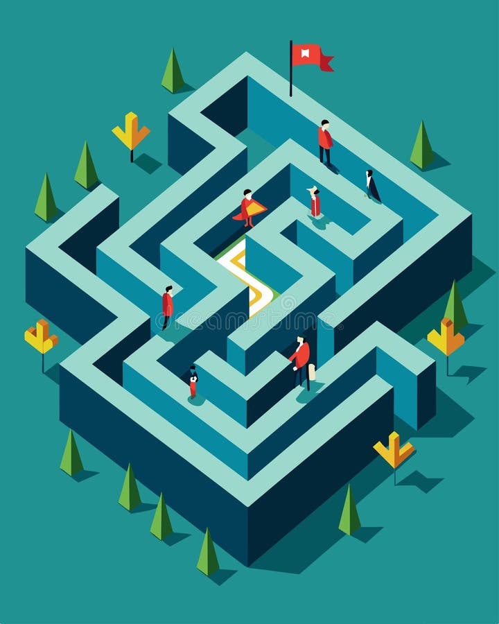 A Maze with Endless Paths and Dead Ends Symbolizing the Confusion and ...