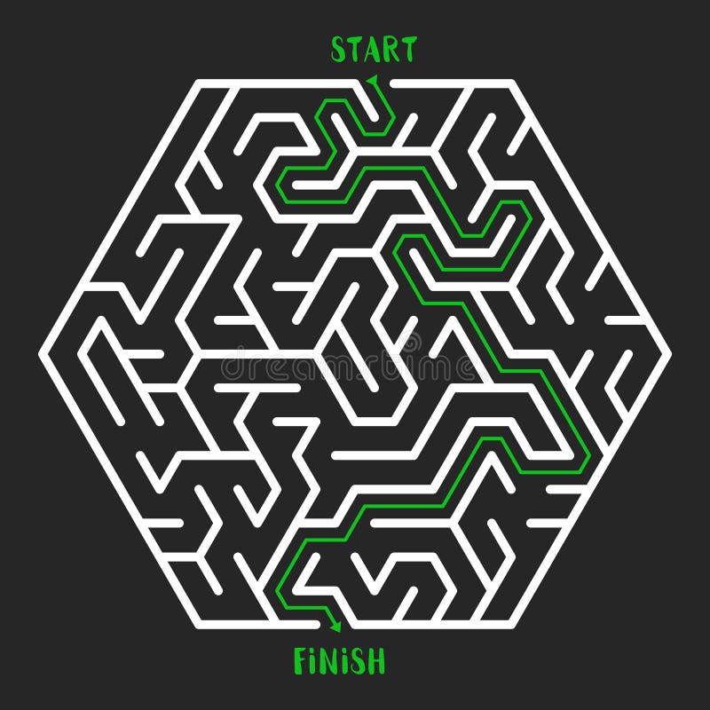 Maze Game Background. Labyrinth with Entry and Exit Stock Vector ...