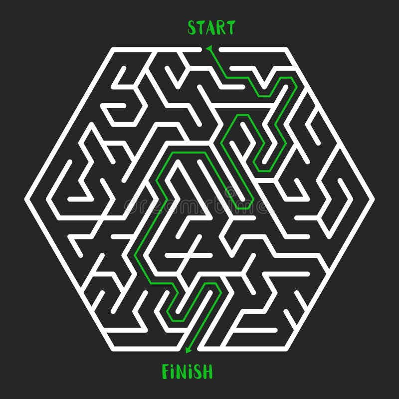 Maze Game Background. Labyrinth with Entry and Exit Stock Vector ...