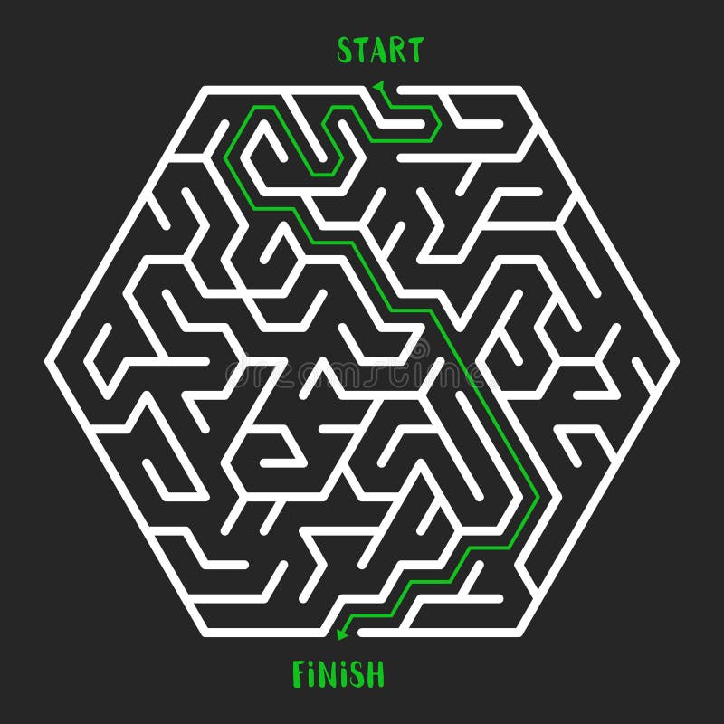 Maze Game Background. Labyrinth with Entry and Exit Stock Vector ...