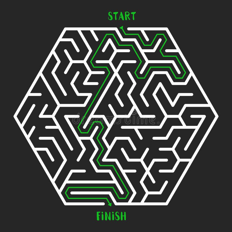 Maze Game Background. Labyrinth with Entry and Exit Stock Vector ...