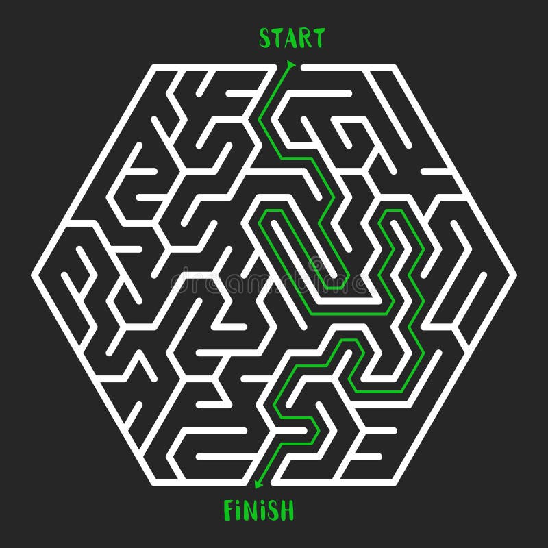 Maze Game Background. Labyrinth with Entry and Exit Stock Vector ...