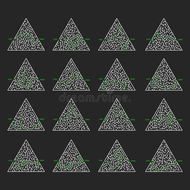Maze Game Background. Labyrinth with Entry and Exit. Stock Vector ...