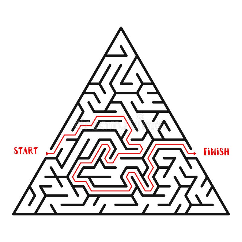 Maze Game Background. Labyrinth with Entry and Exit Stock Vector ...