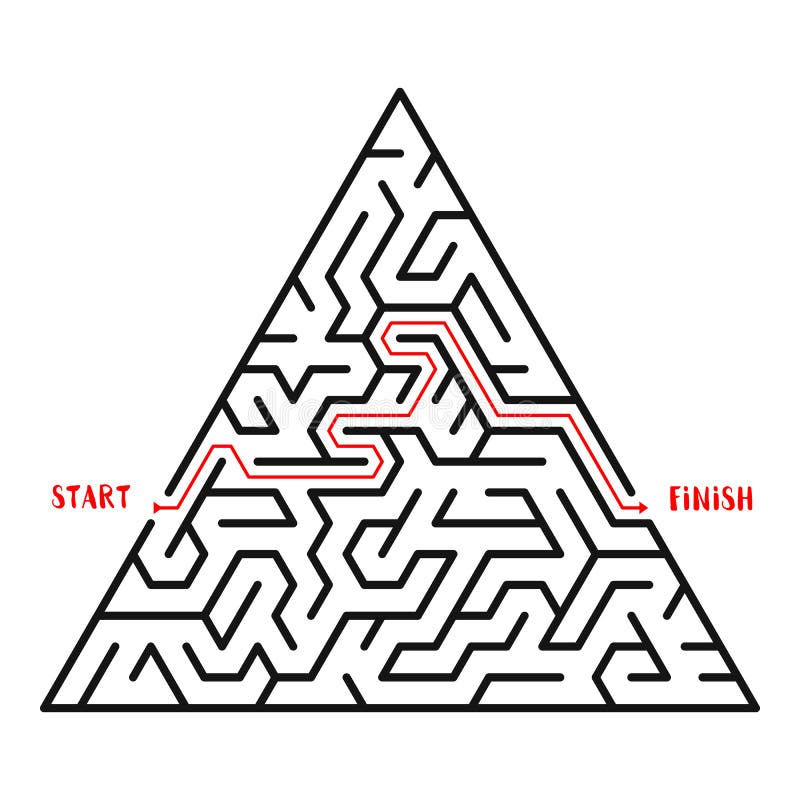 Maze Game Background. Labyrinth with Entry and Exit Stock Vector ...