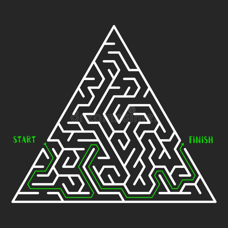 Maze Game Background. Labyrinth with Entry and Exit Stock Vector ...