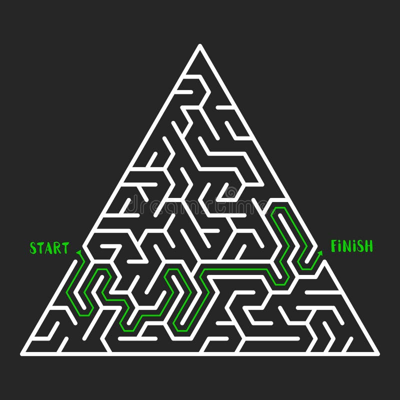 Maze Game Background. Labyrinth with Entry and Exit Stock Vector ...