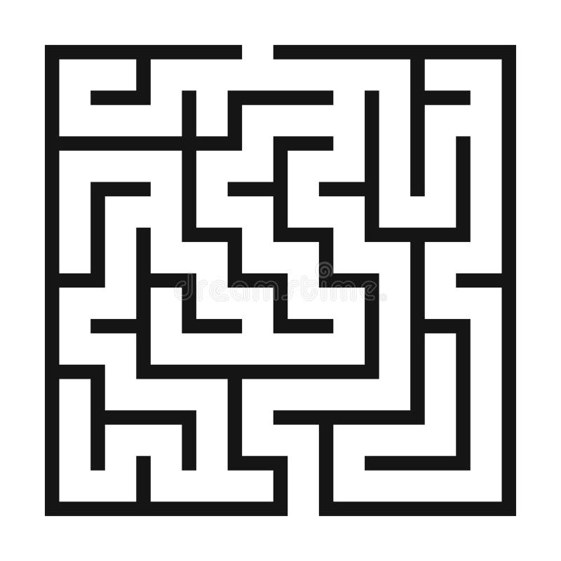Maze Game Background. Labyrinth with Entry and Exit Stock Vector ...
